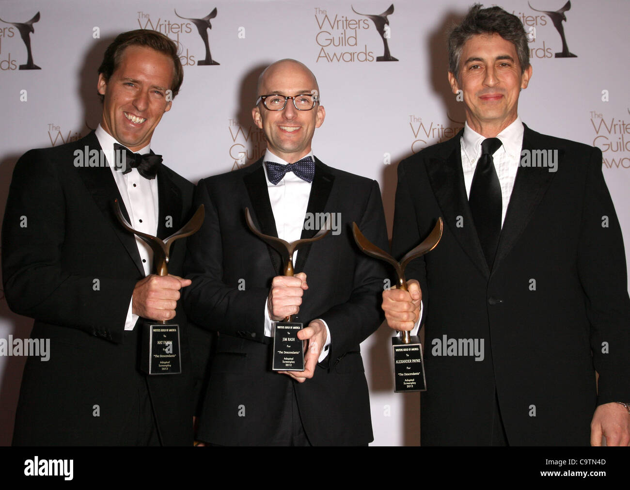 NAT FAXON & JIM RASH & ALEXANDER PAYNE 2012 WRITERS GUILD AWARDS ...