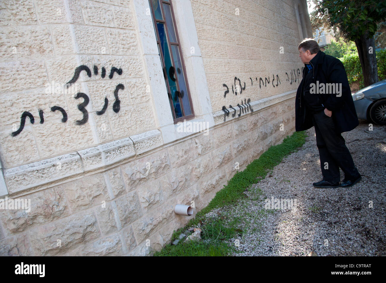 JERUSALEM - FEBRUARY 20: Pastor Chuck Kopp of the Baptist Narkis Street ...