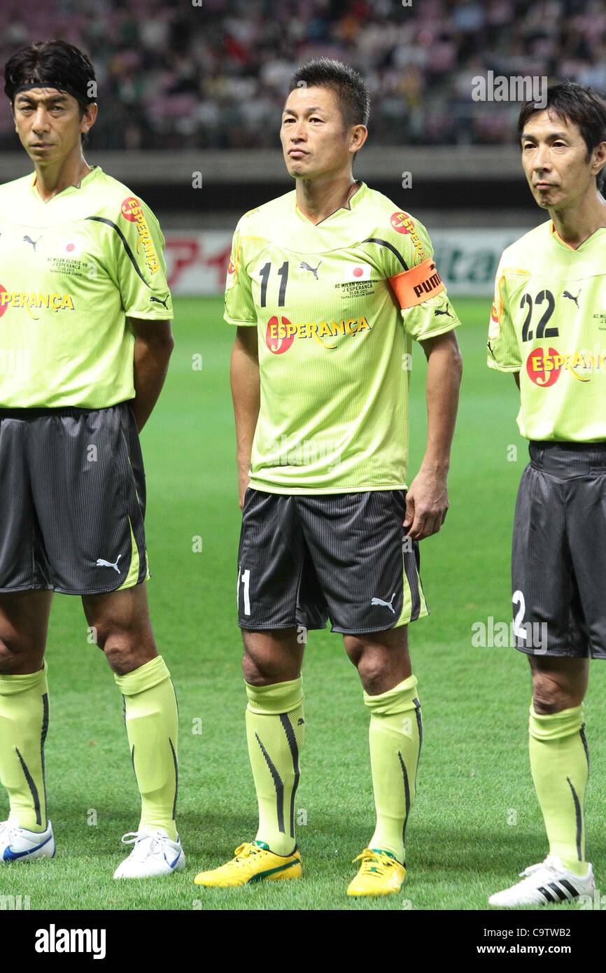 (L-R) Masami Ihara, Kazuyoshi Miura, Takashi Mizunuma (J Esperanca ...