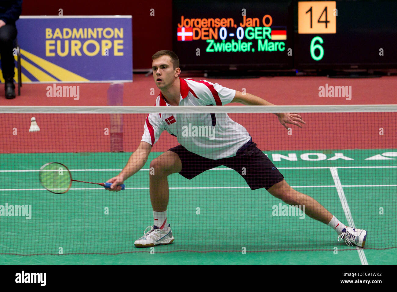 AMSTERDAM, THE NETHERLANDS, 19/02/2012. Badminton player Jan Ø ...