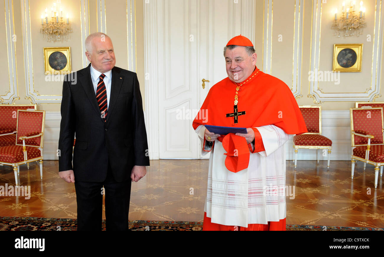 Archibishop of Prague Dominik Duka (right), newly elected cardinal ...