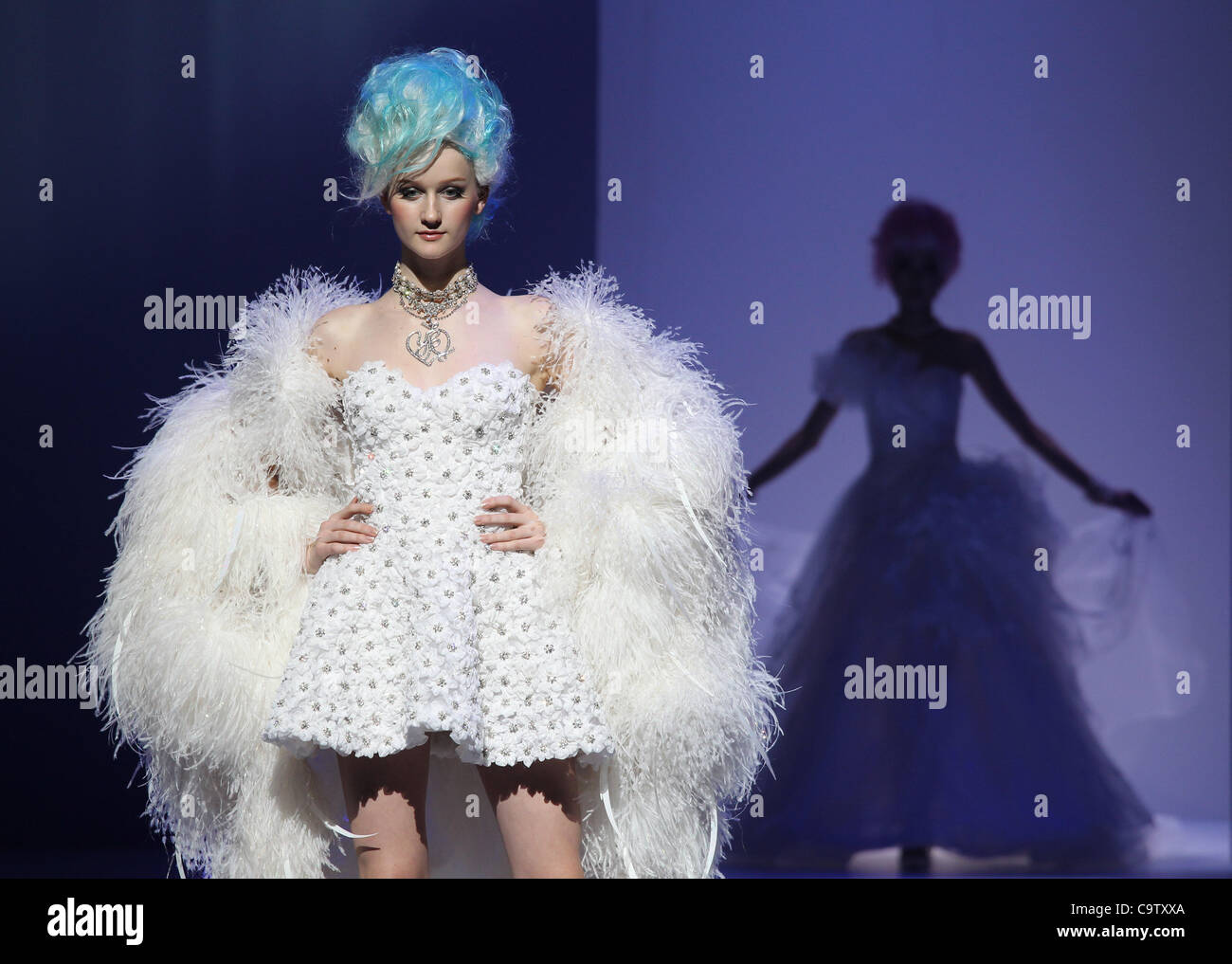 Feb. 21, 2012 - Tokyo, Japan - Models display collection during the ...
