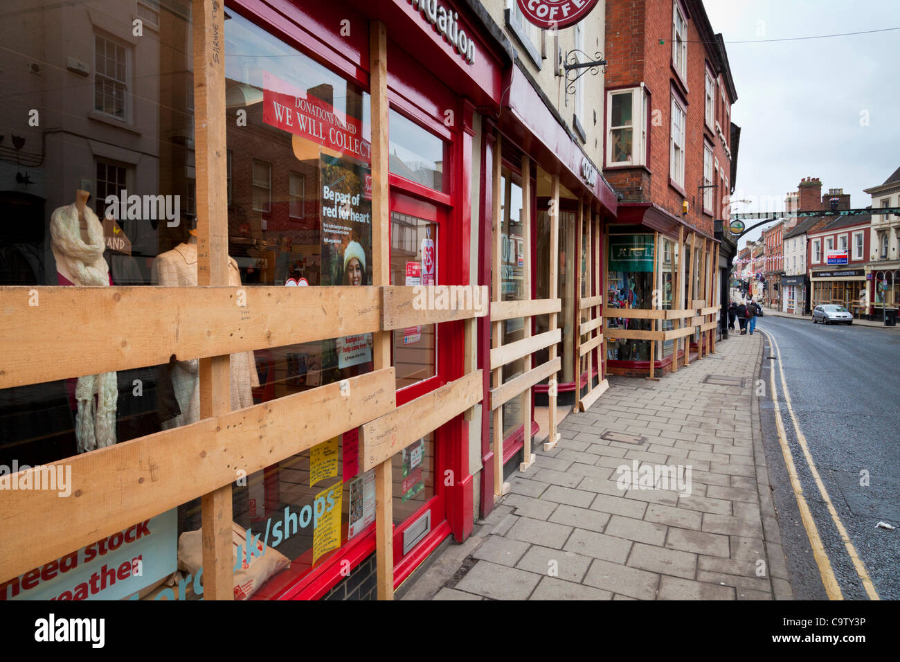 Boarded up shops in ashbourne hi-res stock photography and images - Alamy