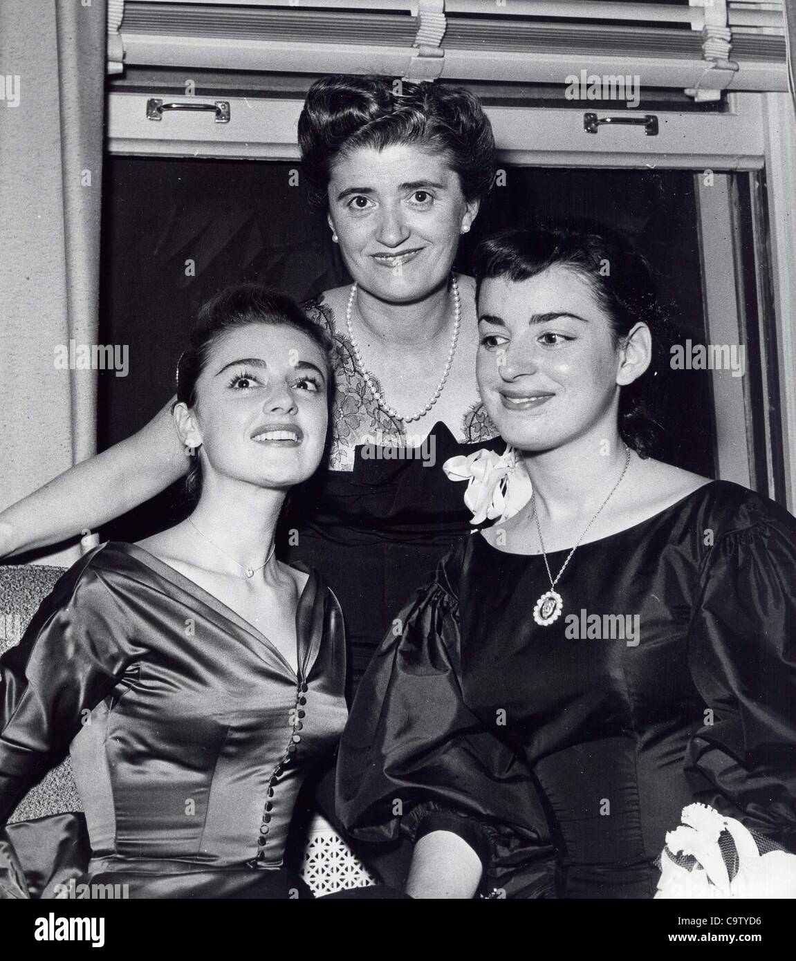 ANNA MARIA ALBERGHETTI with mother Mrs. Alberghetti and sister Carla ...