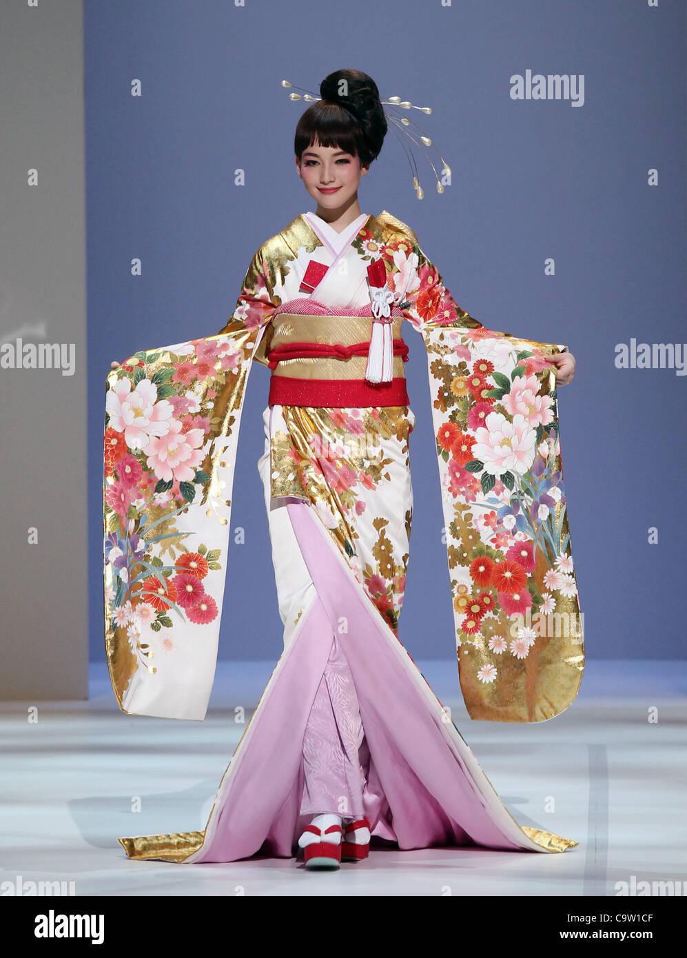 Feb. 21, 2012 - Tokyo, Japan - Models display collection during the ...