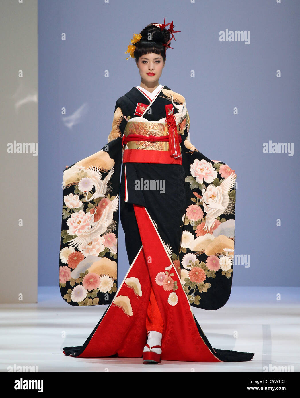 Feb. 21, 2012 - Tokyo, Japan - Models display collection during the ...