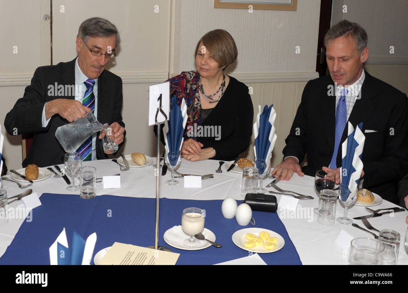 John Redwood MP with Susan Precious his partner and Richard Drax MP ...