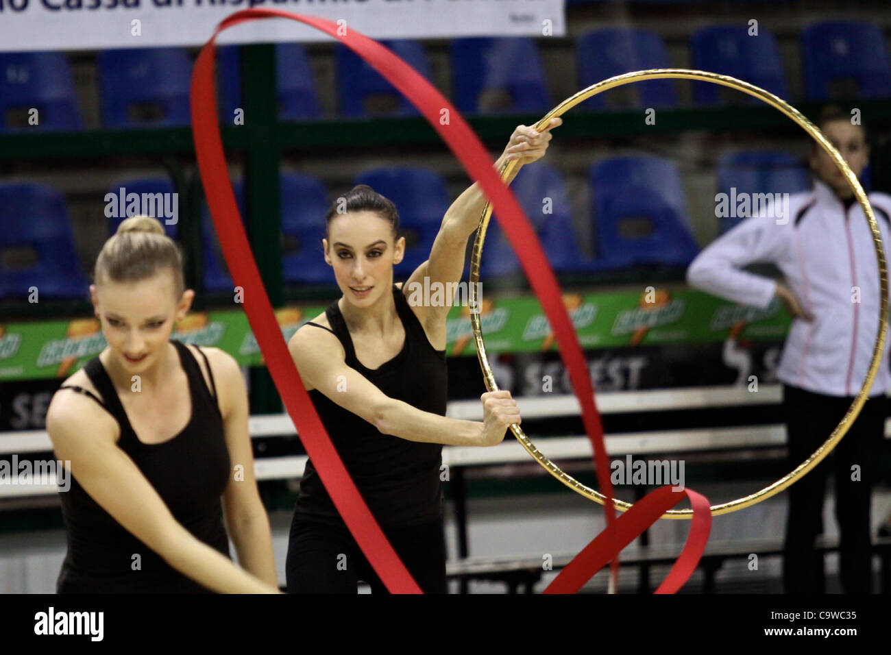 FERRARA, ITALY - FEB 23: Italian Gymnastic Team Performance, gala night ...
