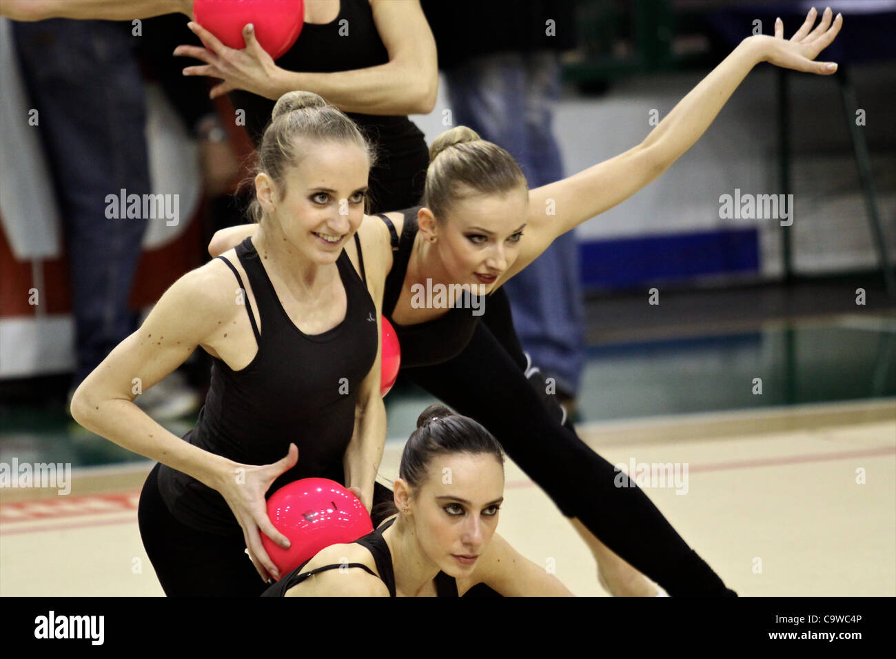 FERRARA, ITALY - FEB 23: Italian Gymnastic Team Performance, gala night ...