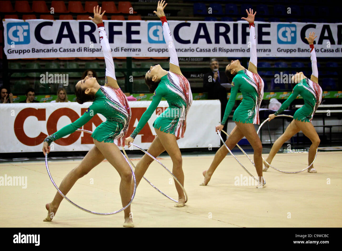 FERRARA, ITALY - FEB 23: Italian Gymnastic Team Performance, gala night ...