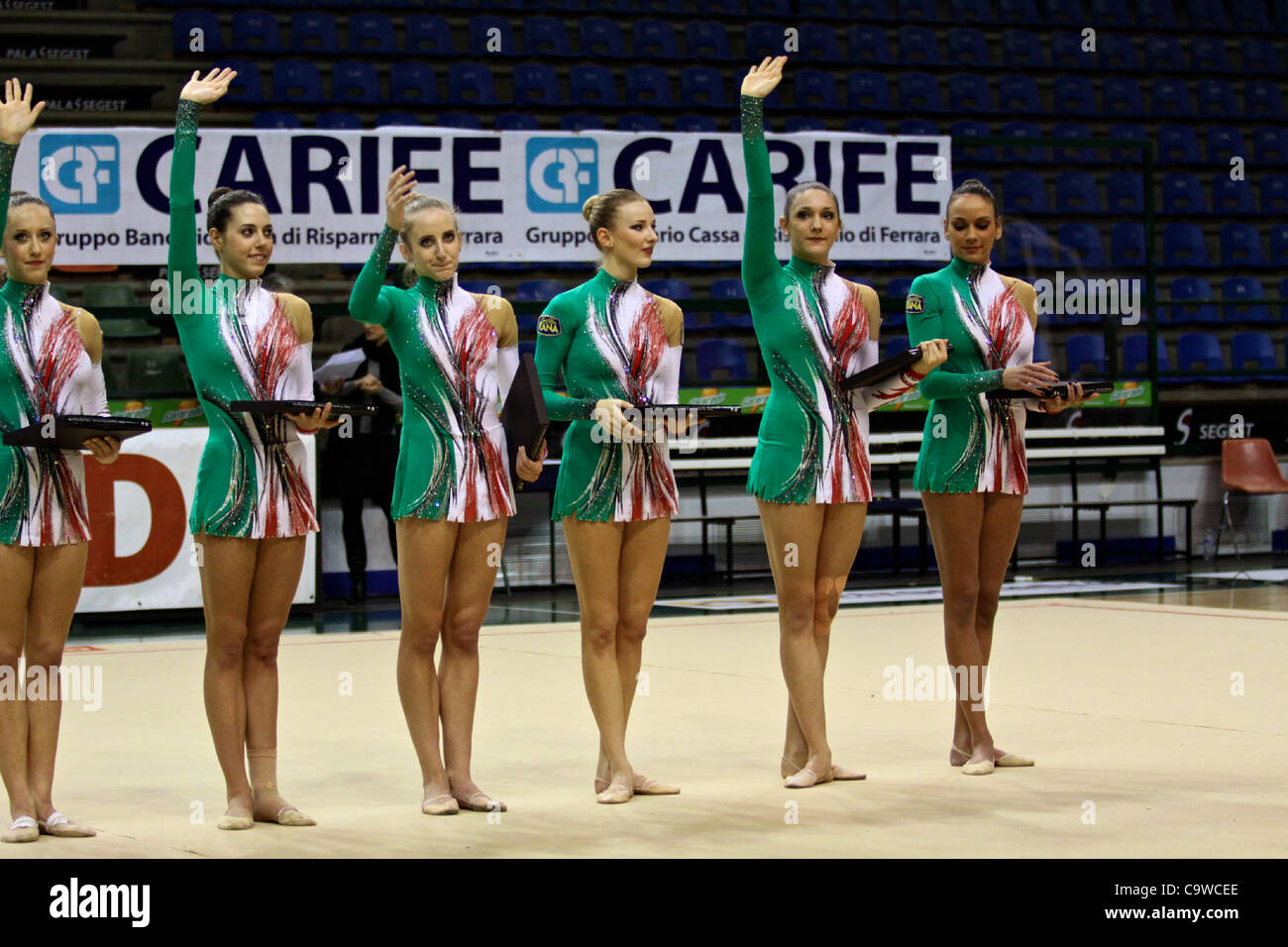 FERRARA, ITALY - FEB 23: Italian Gymnastic Team Performance, gala night ...