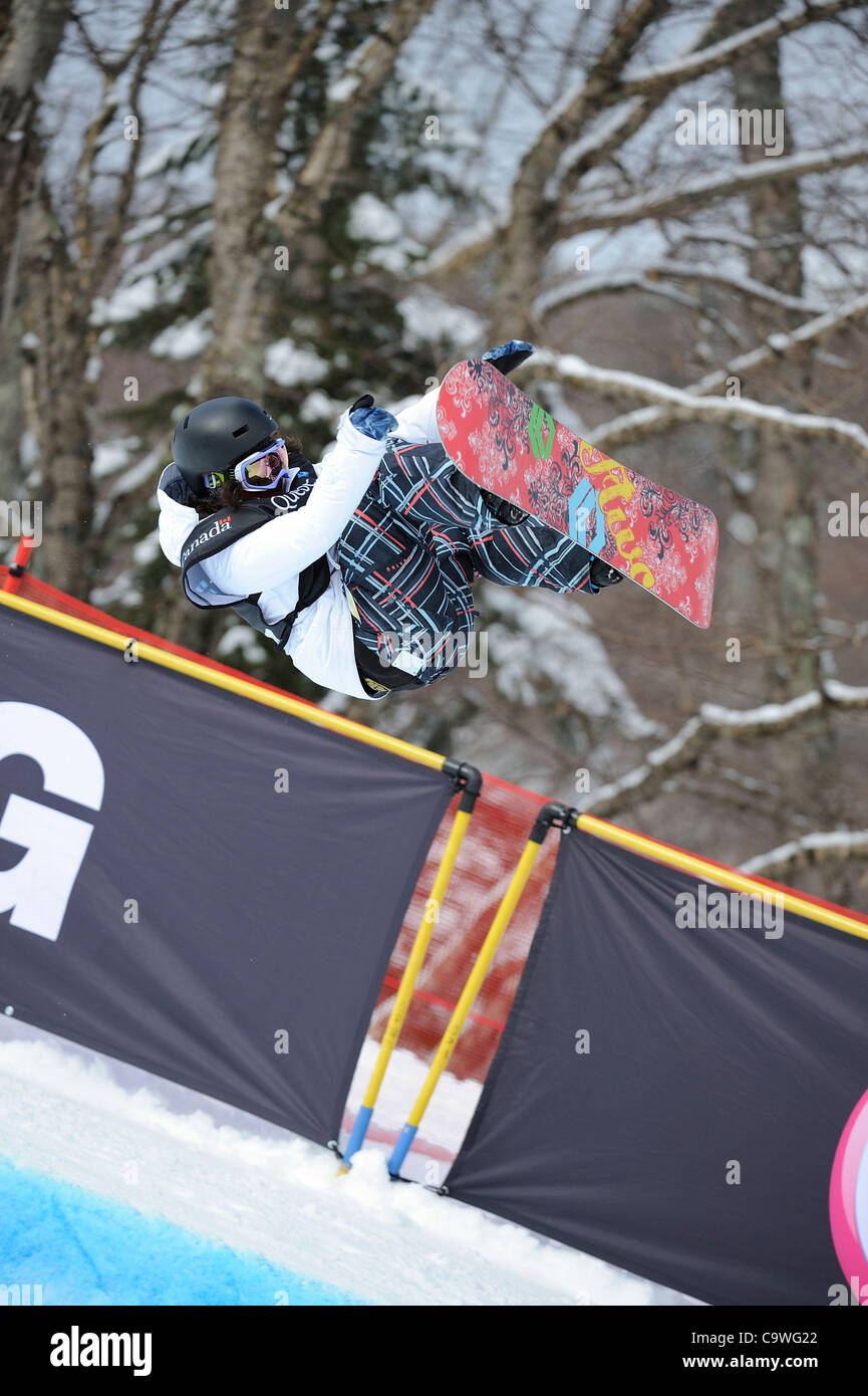 Hikaru Oe of Japan competes in the women's Halfpipe world cup snowboard ...