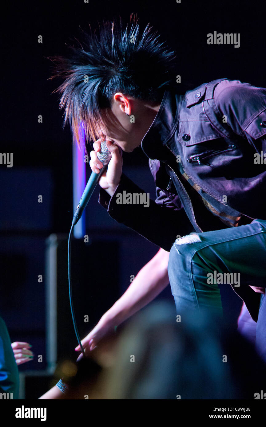 LINCOLN, CA - February 24: Enik Lin with K-Pop group Iammedic performs ...