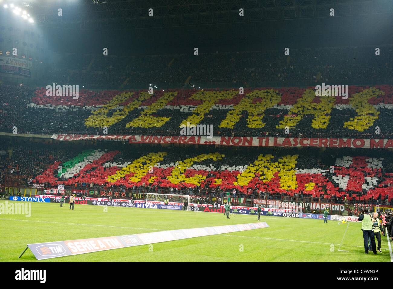 AC Milan ultras, FEBRUARY 25, 2012 - Football / Soccer : General view ...