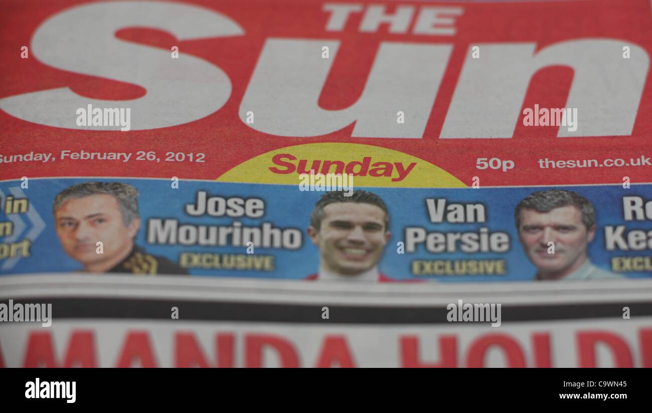 The first edition of The Sun on Sunday Newspaper. 26 February 2012 ...