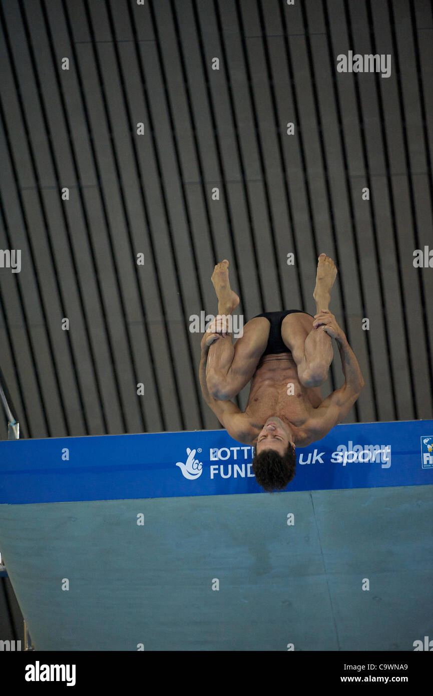 London, England, 12-02-25. Hugo PARISI (BRA) competing in the men's 10m ...
