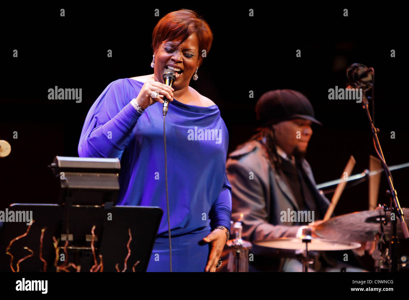 Dianne Reeves performing at Jazz at Lincoln Center on February 24, 2012 ...