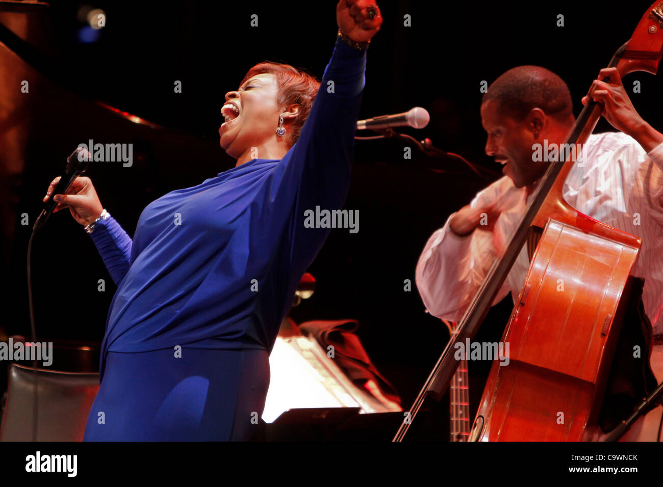 Dianne Reeves performing at Jazz at Lincoln Center on February 24, 2012 ...