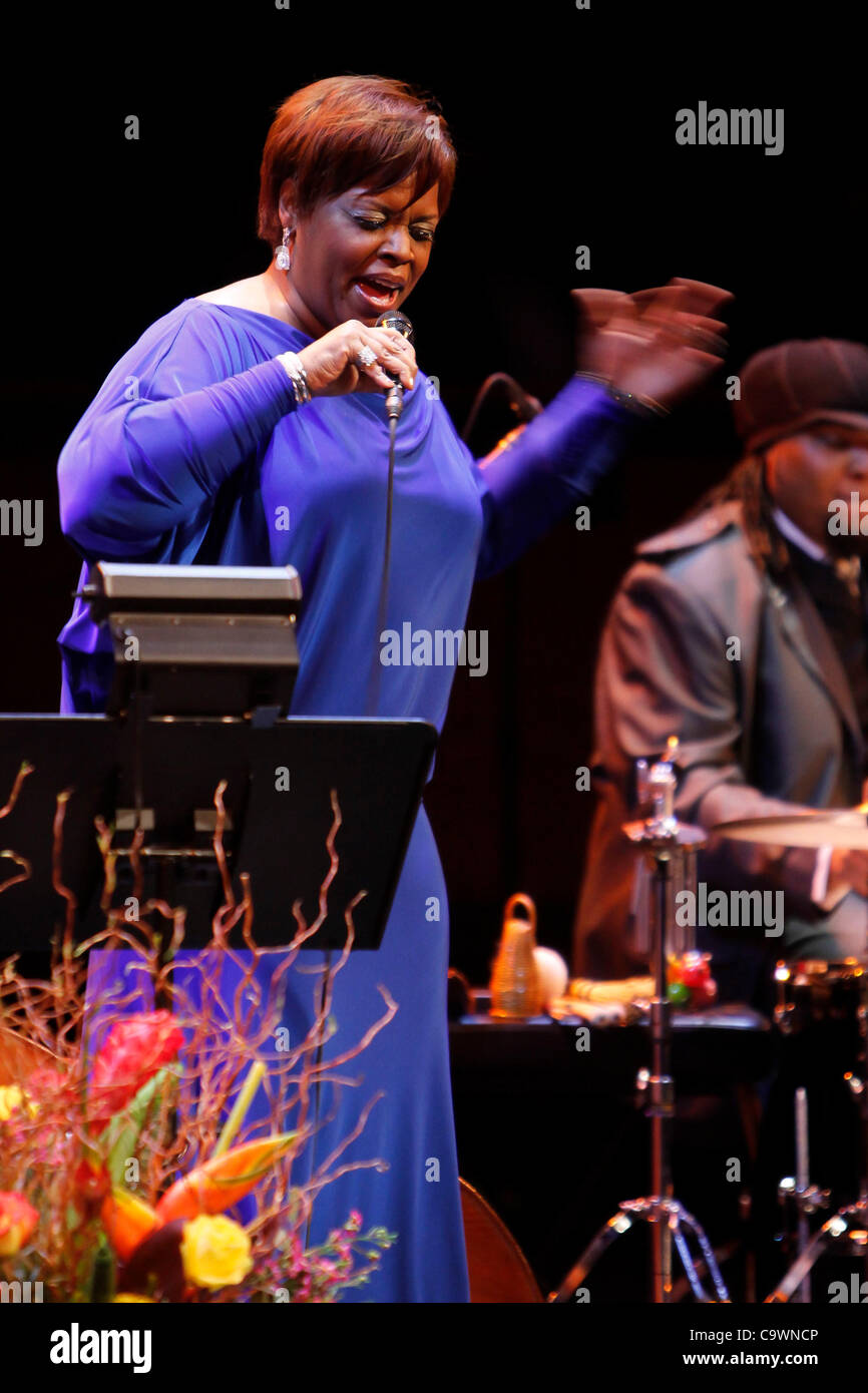 Dianne Reeves performing at Jazz at Lincoln Center on February 24, 2012 ...