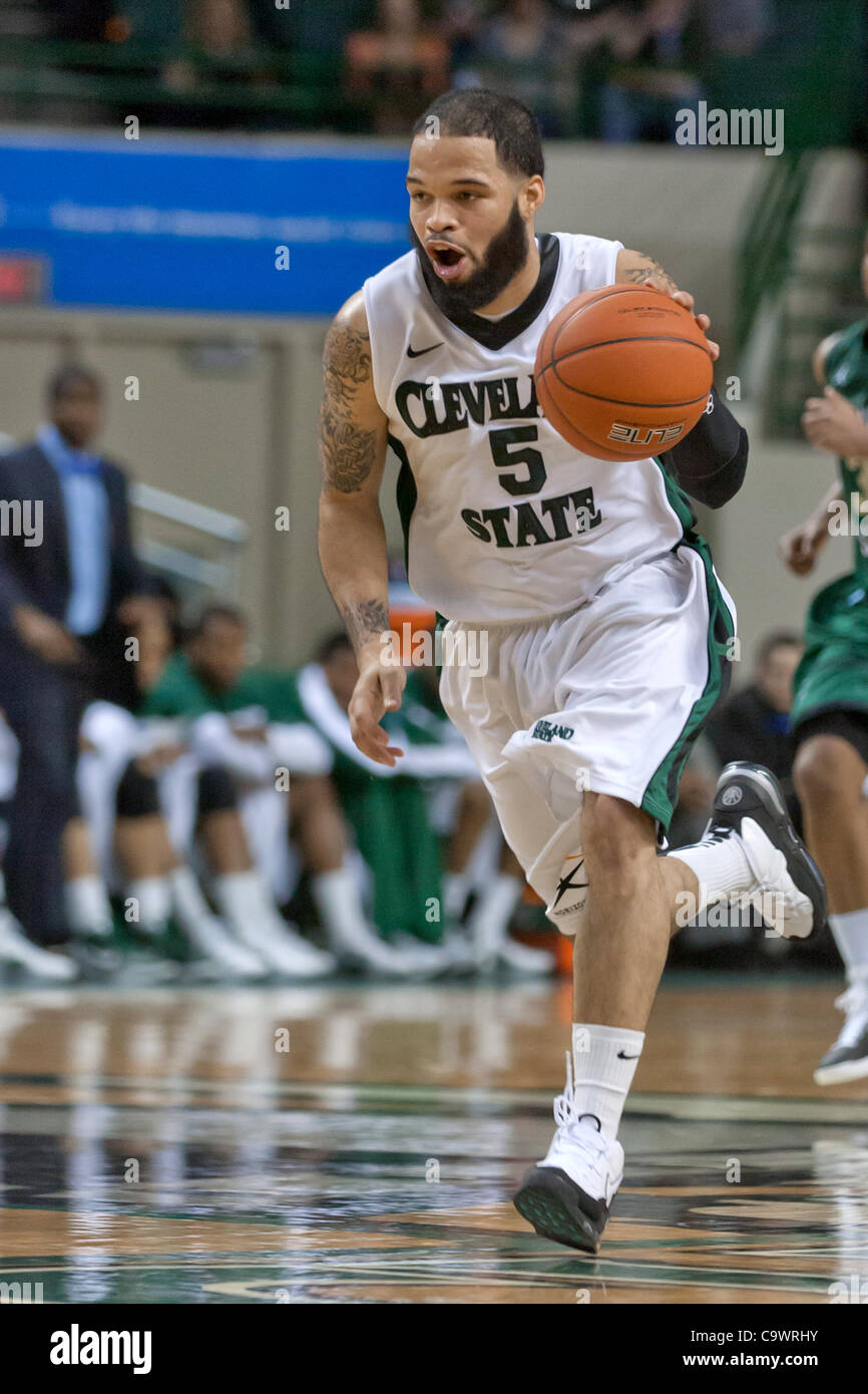 Feb. 25, 2012 - Cleveland, Ohio, U.S - Cleveland State guard Jeremy ...