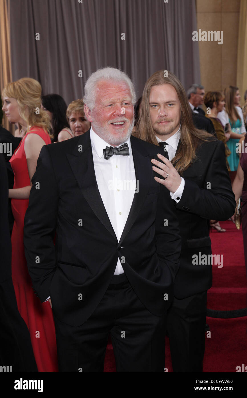 Feb. 26, 2012 - Hollywood, California, U.S. - NICK NOLTE and son ...