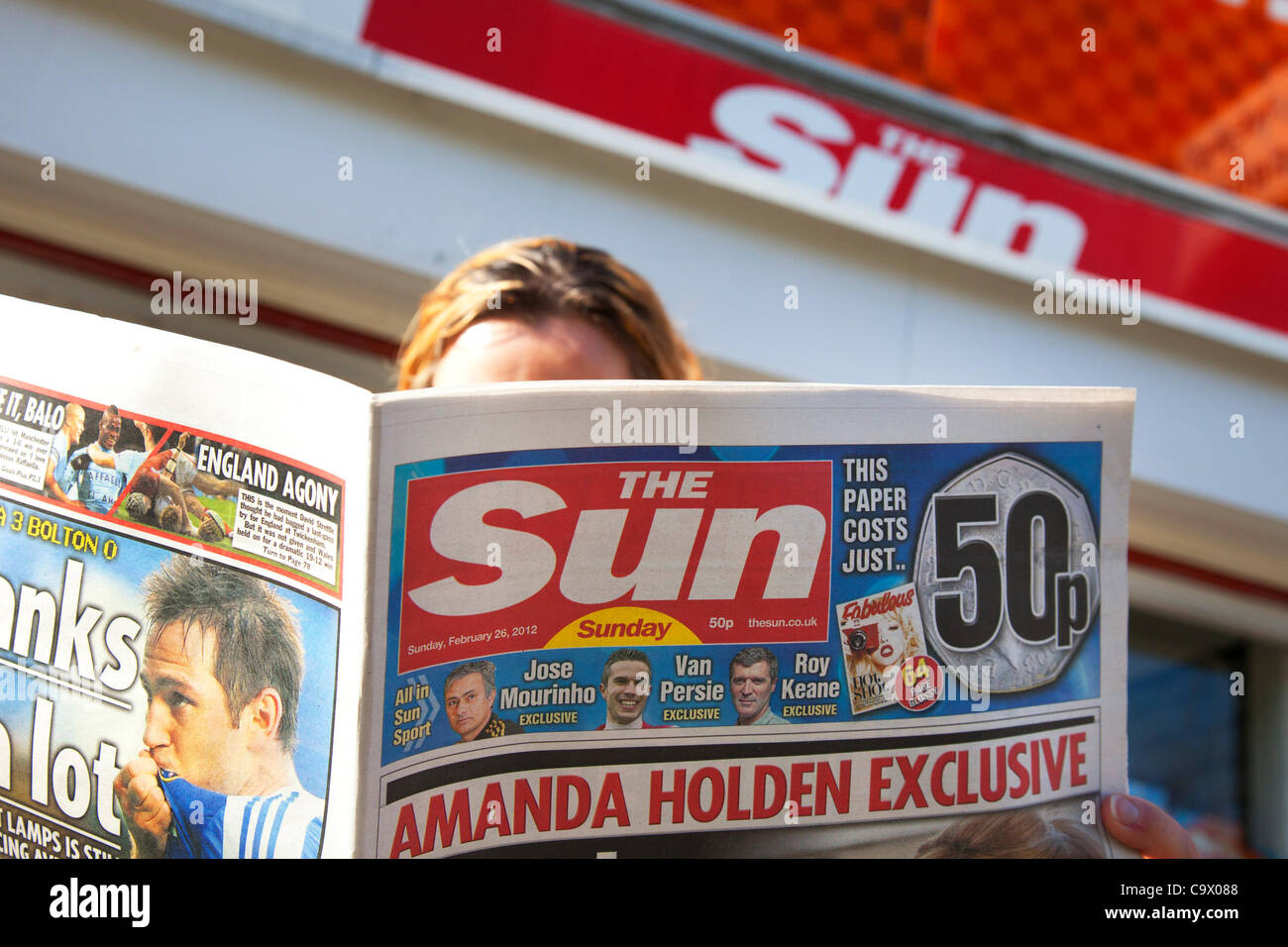 The Sun on Sunday newspaper first edition on sale at a newsagents in ...