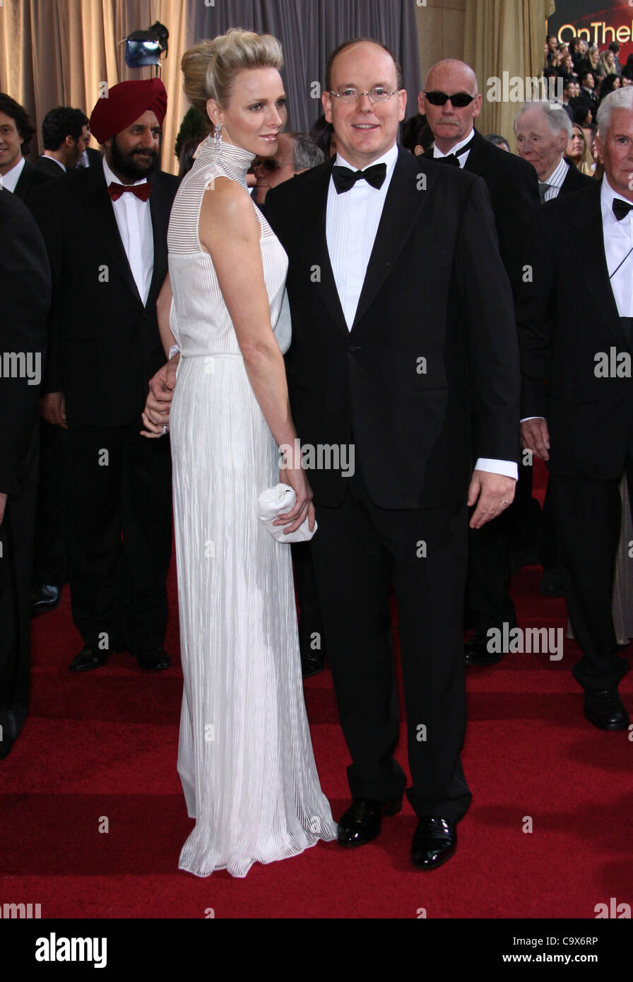 CHARLENE WHITTSTOCK & ALBERT II THE 84TH ACADEMY AWARDS ARRIVALS LOS ...