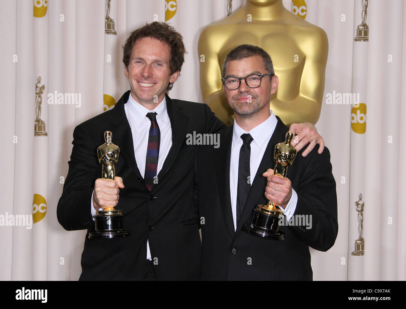 KIRK BAXTER & ANGUS WALL THE 84TH ACADEMY AWARDS PRESSROOM LOS ANGELES ...