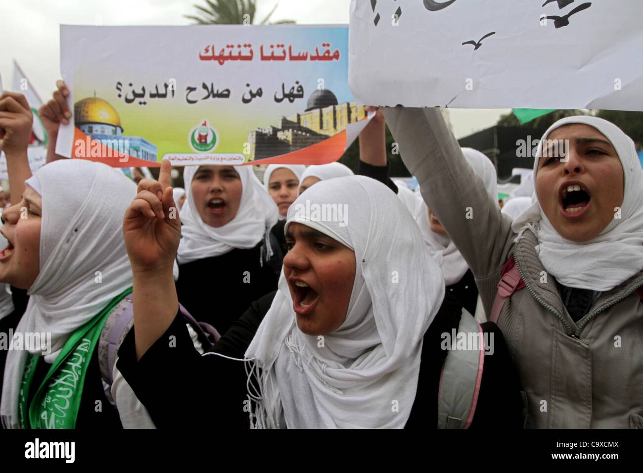 Feb. 29, 2012 - Gaza, Gaza Strip, Palestinian Territory - Palestinians ...