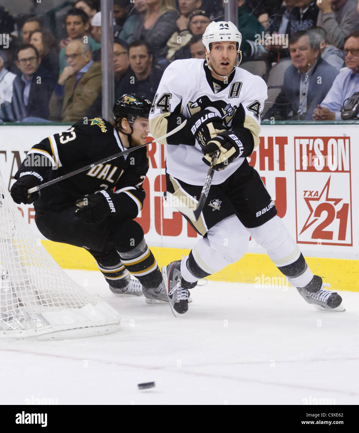 Feb. 29, 2012 - Dallas, Texas, US - Pittsburgh Penguins Defenseman ...