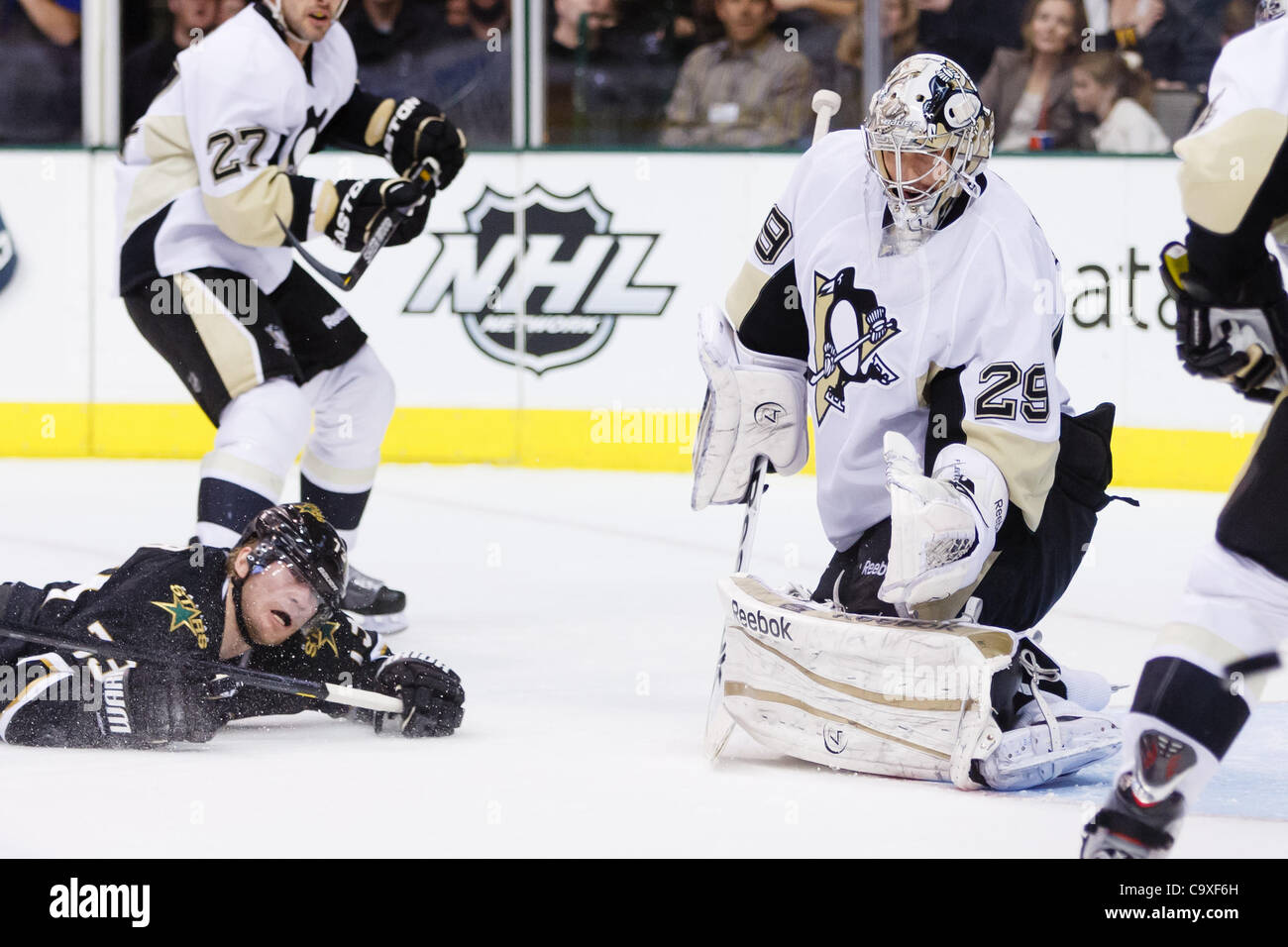 Feb. 29, 2012 - Dallas, Texas, US - Pittsburgh Penguins Goaltender Marc ...
