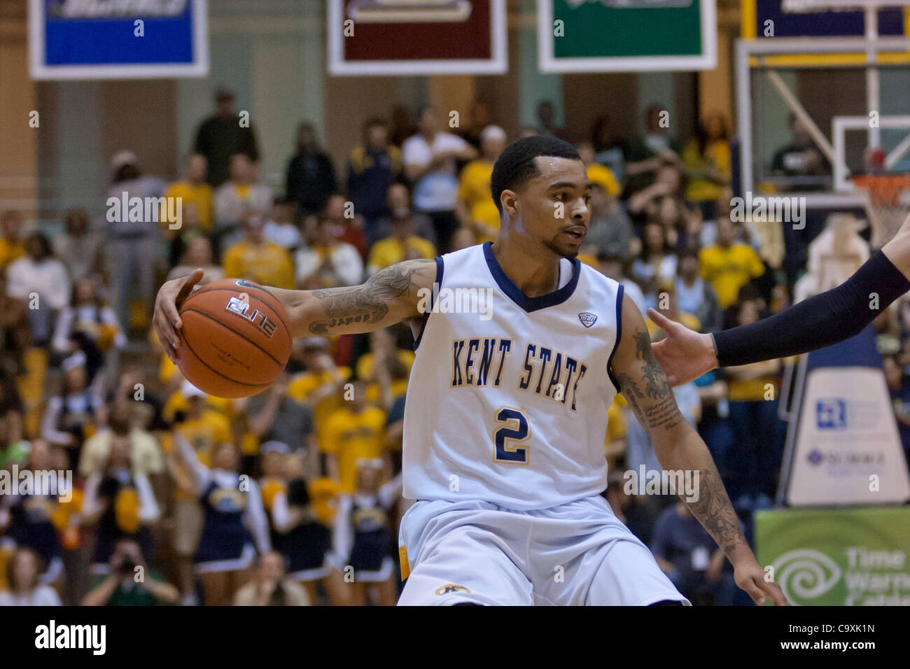 Feb. 29, 2012 - Kent, Ohio, U.S - Kent State guard Michael Porrini (2 ...