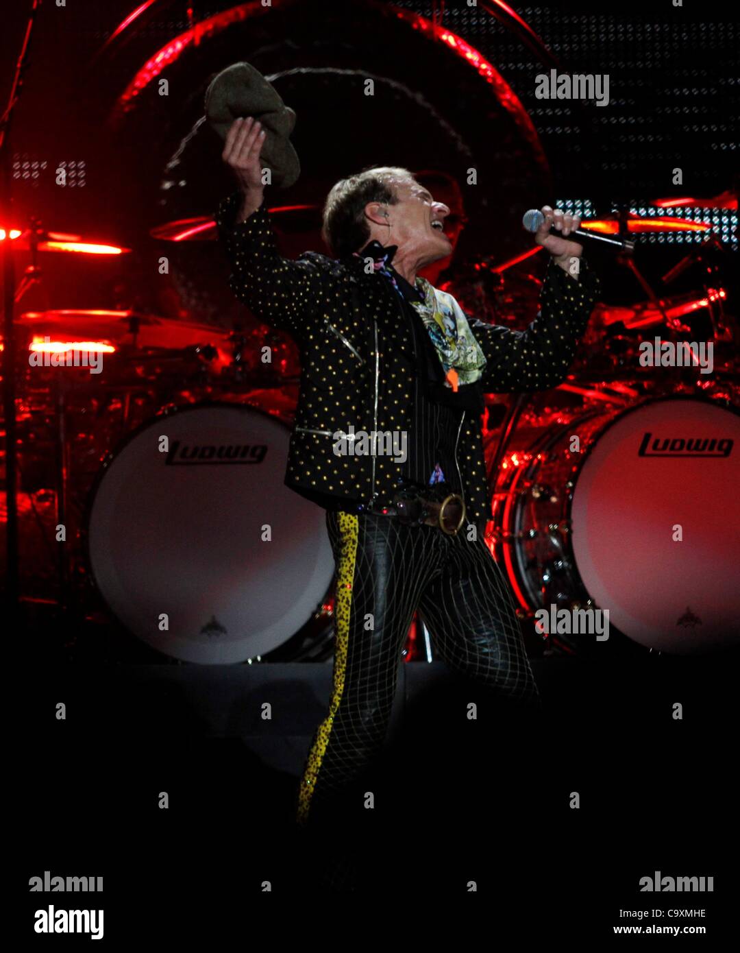 Van Halen (David Lee Roth) on stage for Van Halen Concert, Madison ...