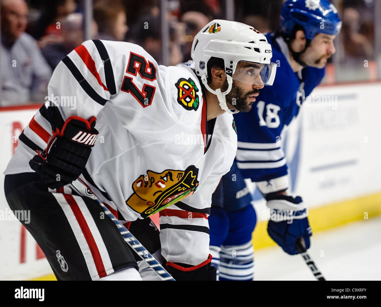 Feb. 29, 2012 - Chicago, Illinois, U.S - Chicago defenseman Johnny ...