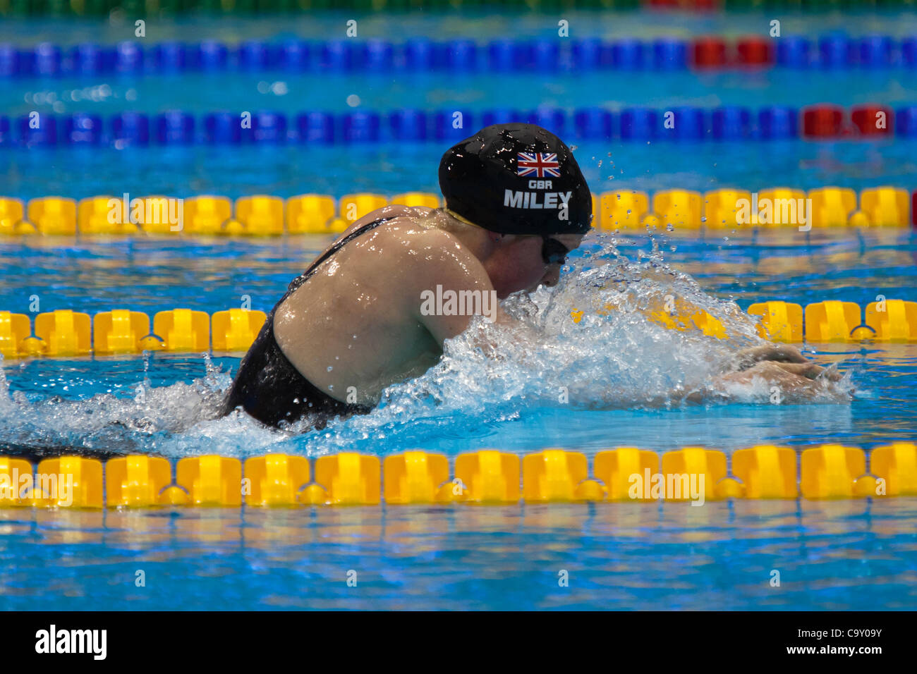 British swimmer Hannah MILEY competing in the Women's Open 400m ...