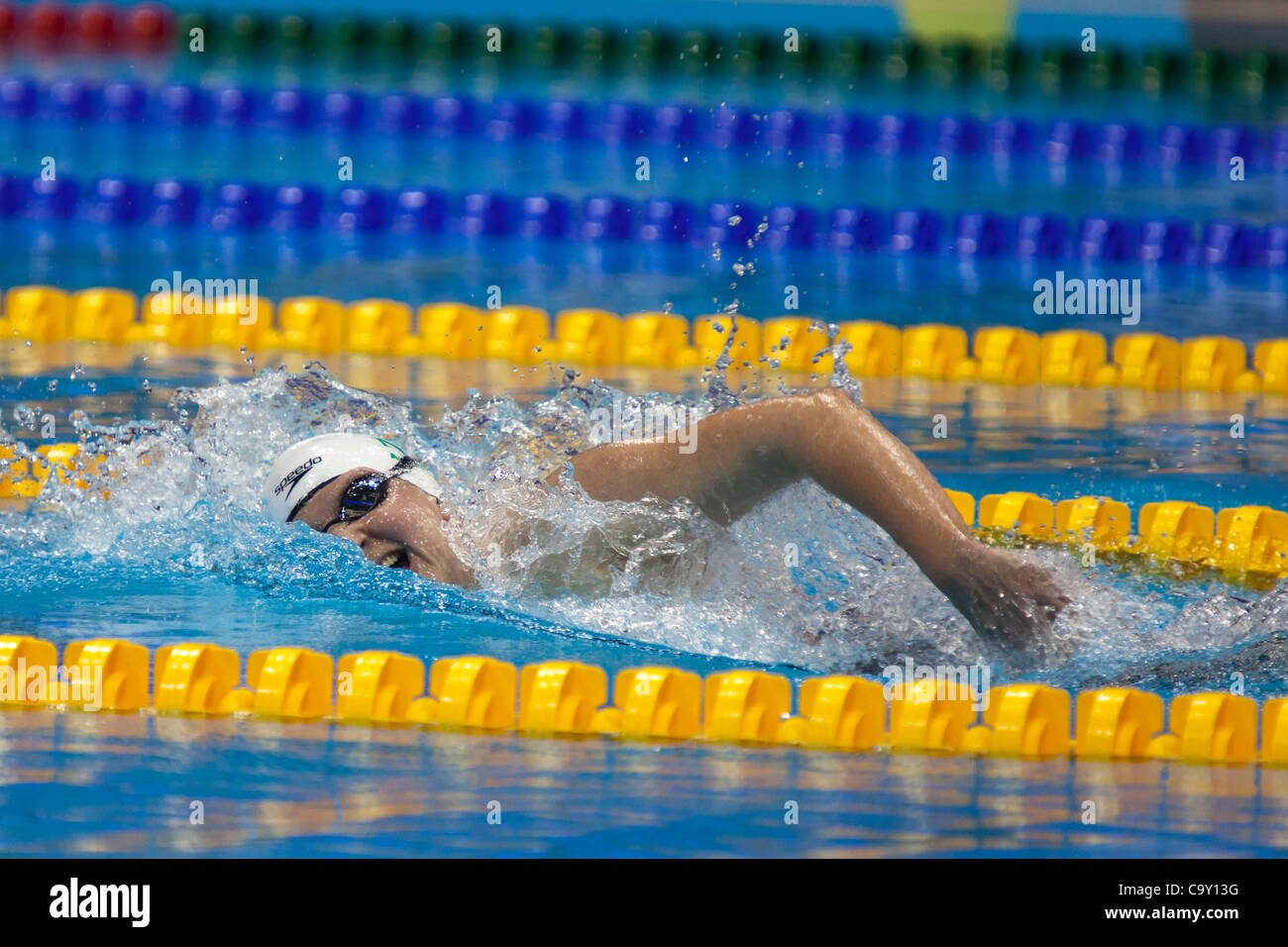 British swimmer Rebecca Adlington, competing in the Womens Open 400m ...