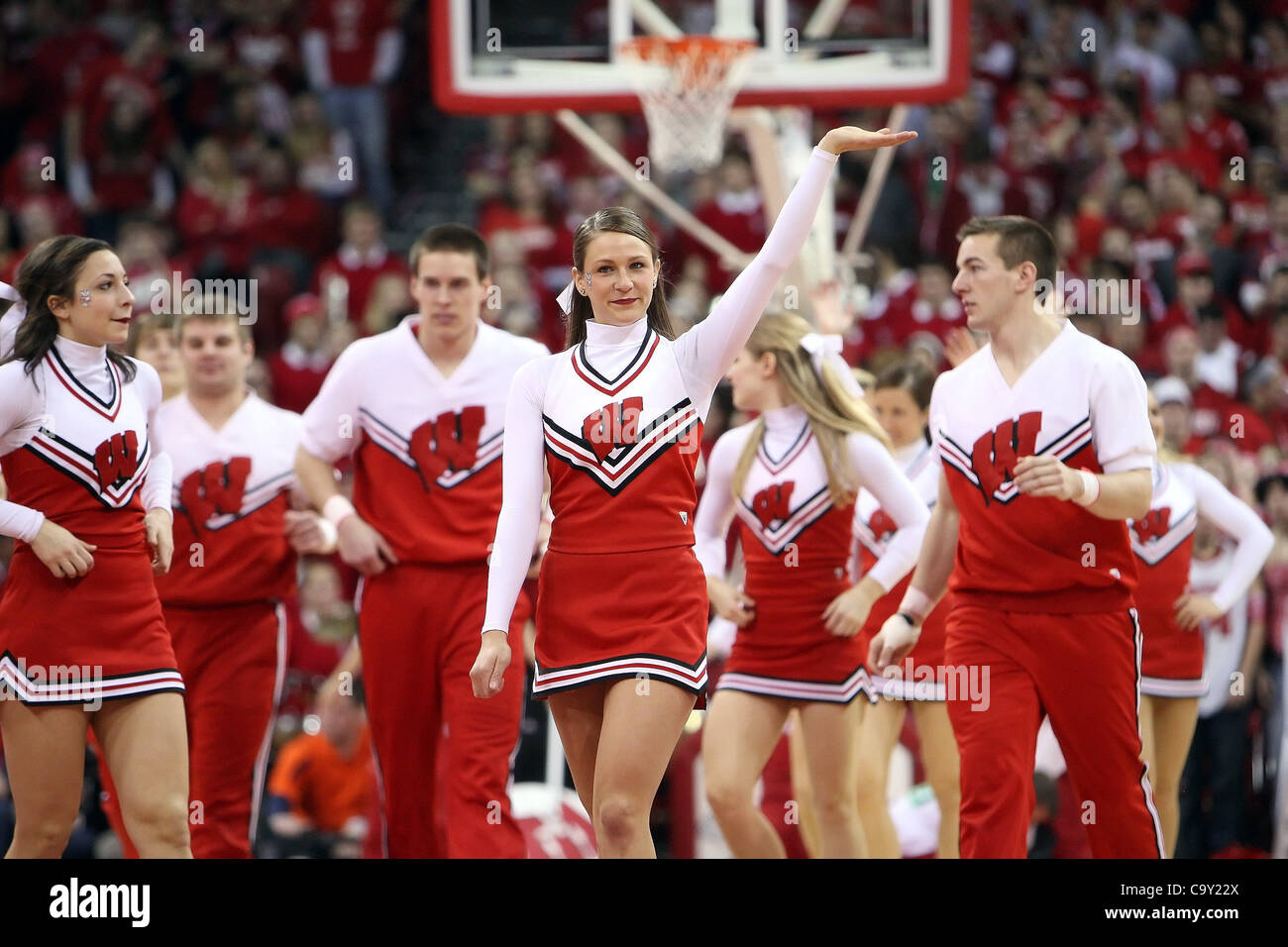 March 4, 2012 - Madison, Wisconsin, U.S - Wisconsin Cheerleaders during ...