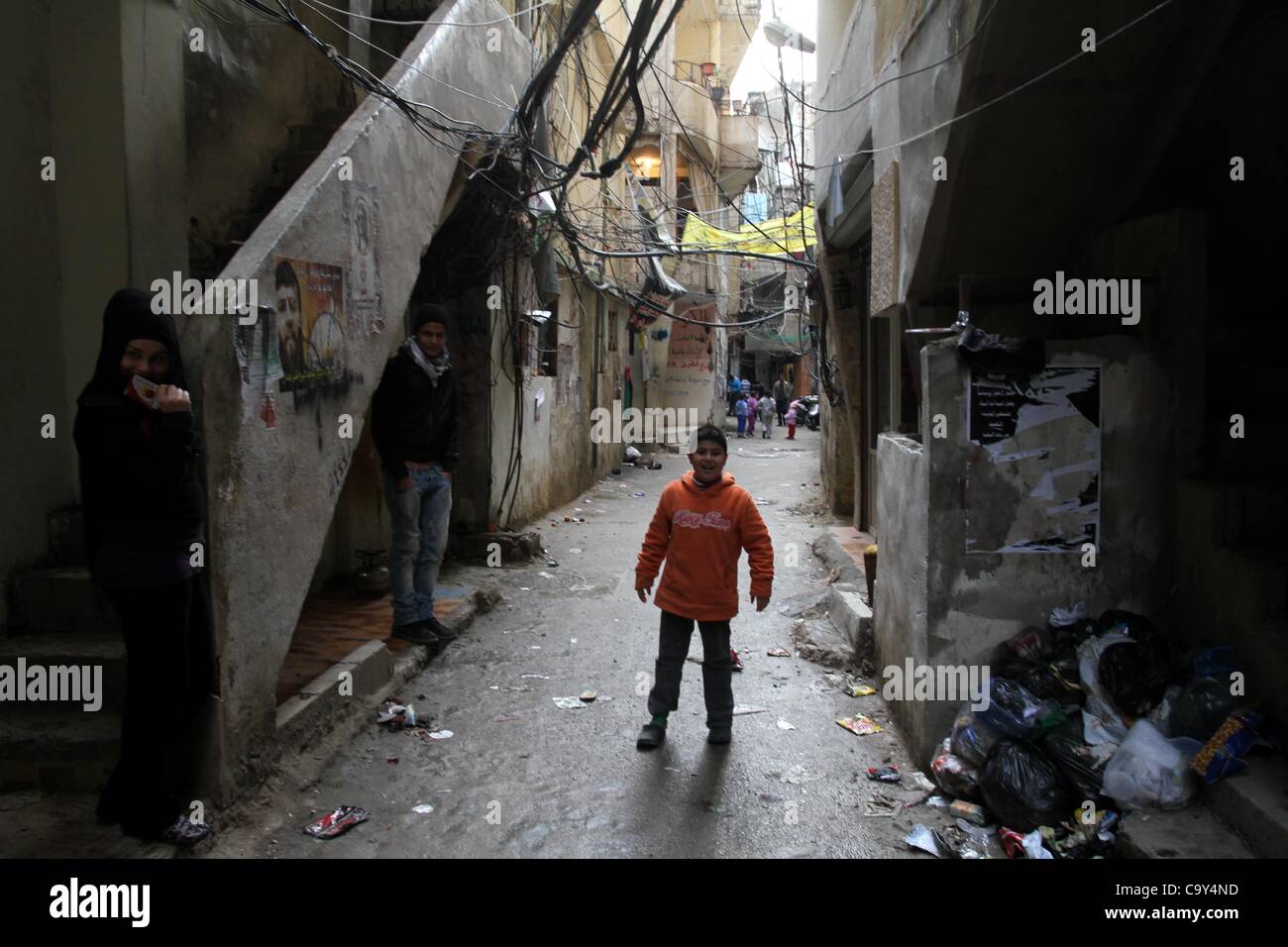 March 4, 2012 - Beirut, Beirut, Lebanon - Palestinian children play in ...