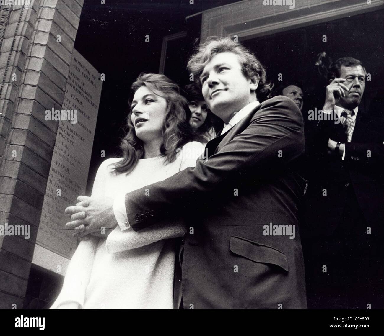 ANOUK AIMEE with husband Albert Finney.(Credit Image: Â© Araldo Di ...