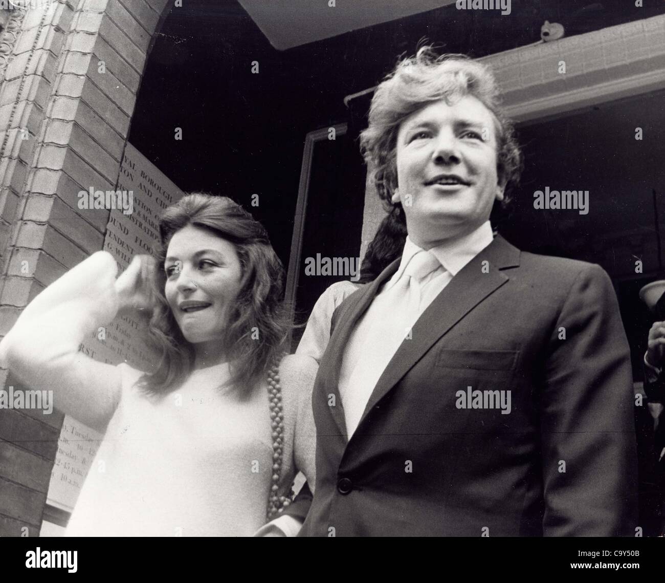 ANOUK AIMEE with husband Albert Finney.(Credit Image: Â© Araldo Di ...