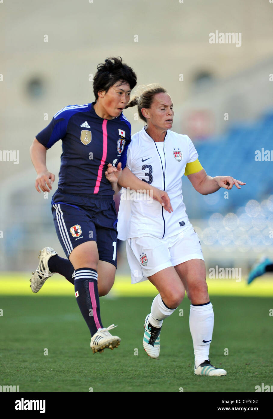 Megumi Takase (JPN), Christie Rampone (USA), MARCH 5, 2012 - Football ...