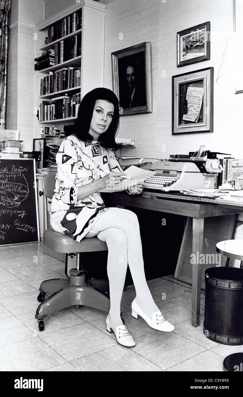 JACQUELINE SUSANN at home.(Credit Image: Â© Tom Caffery/Globe Photos ...