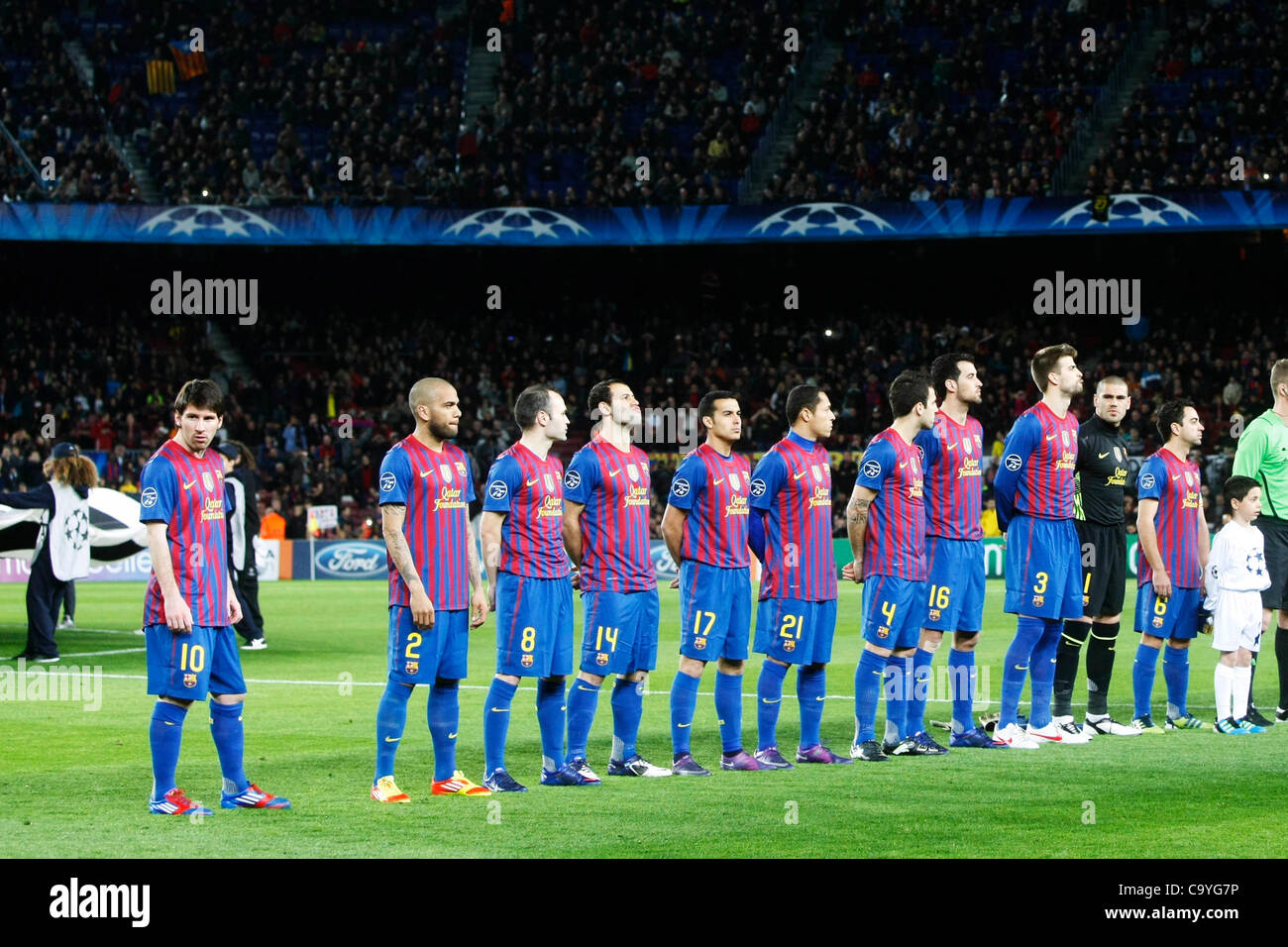 Barcelona team group line-up (Barcelona), MARCH 7, 2012 - Football ...