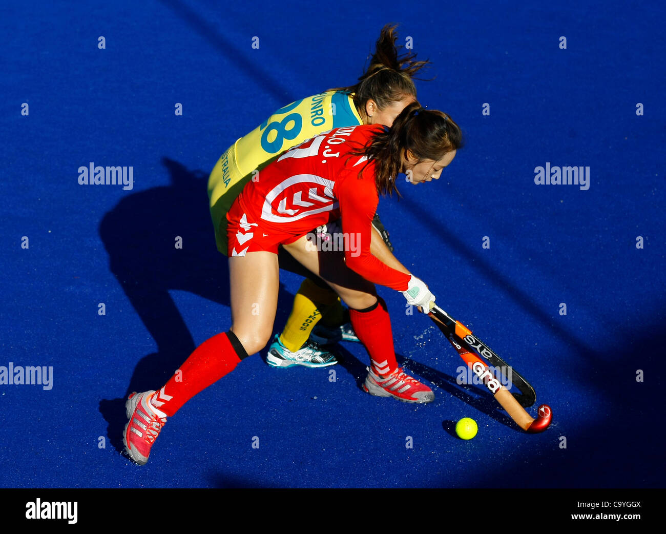 Ju Ok Kim in action at the Australia (hockeyroos) vs korea ...
