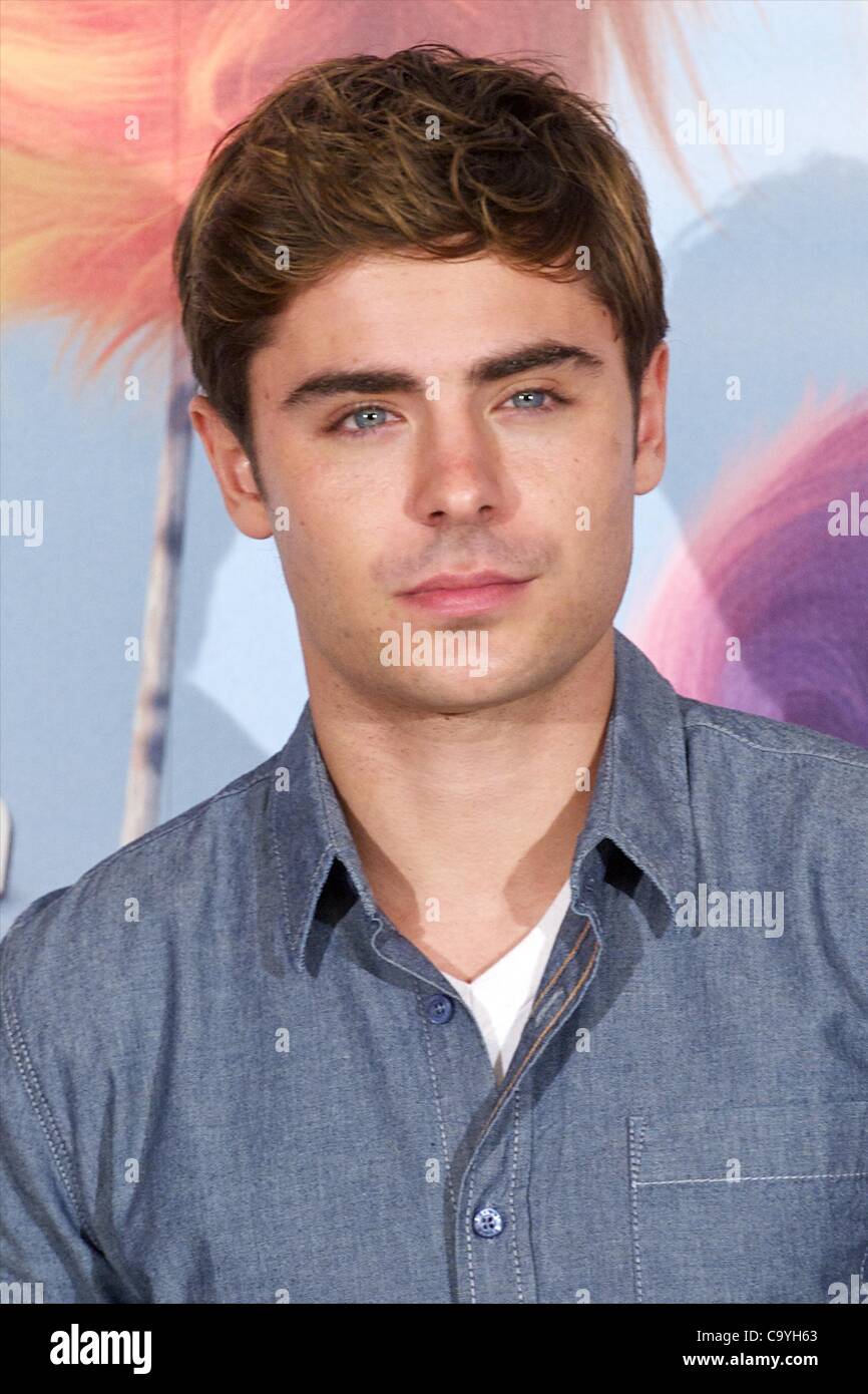 March 8, 2012 - Madrid, Spain - Actor Zac Efron attends 'Dr. Seuss The ...