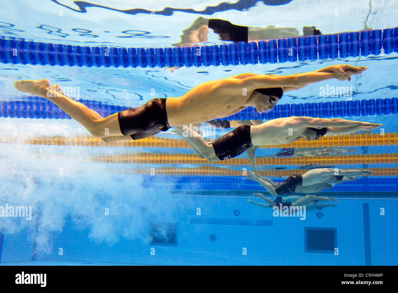 Underwater view of the British Swimming Championships 2012, 07 Mar 12 ...