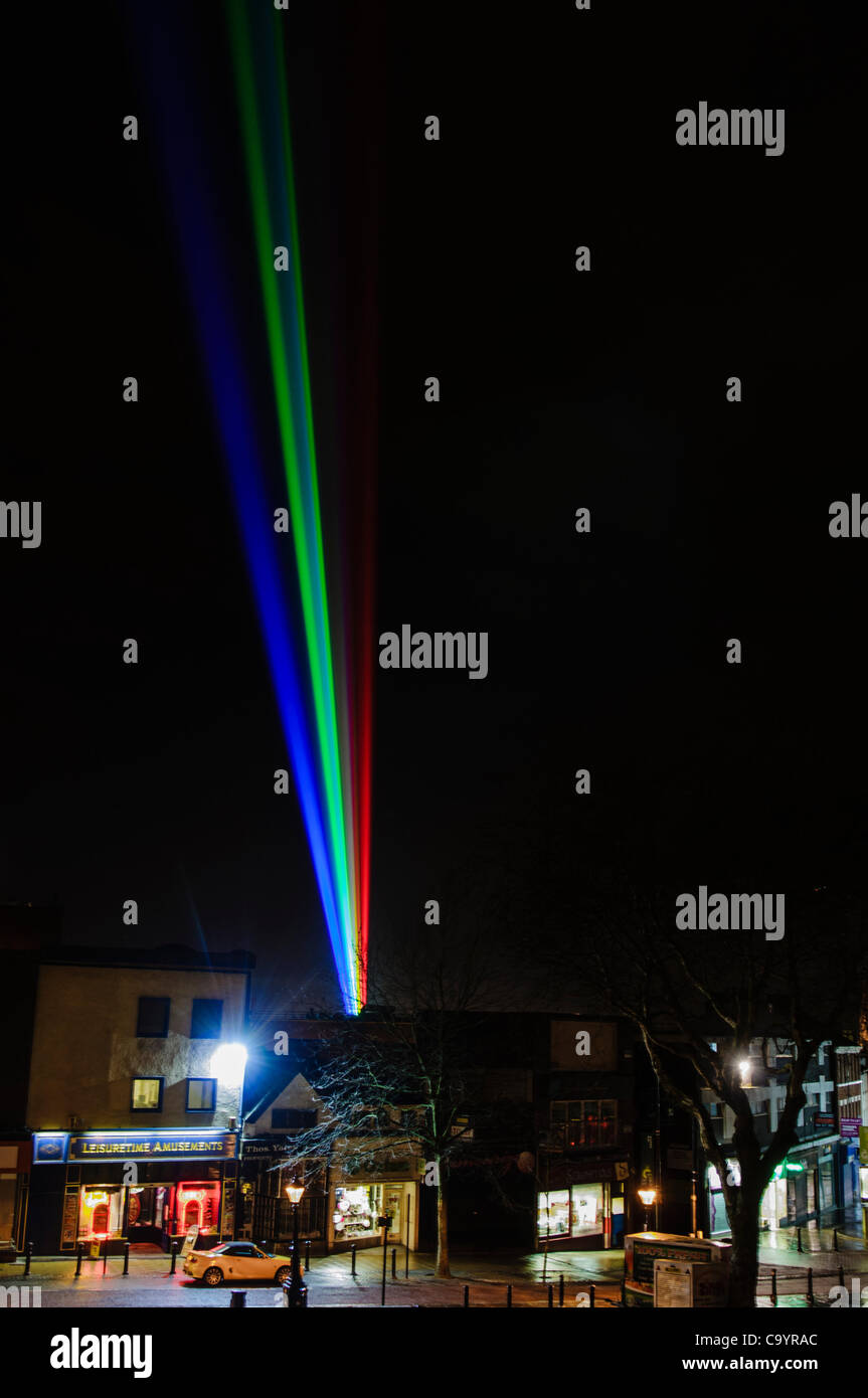 Global rainbow laser light art hi-res stock photography and images - Alamy