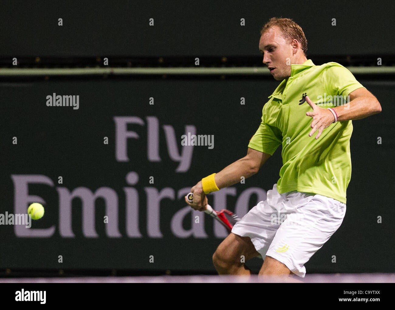 March 9, 2012 - Indian Wells, California, U.S - Steve Darcis (BEL) in ...