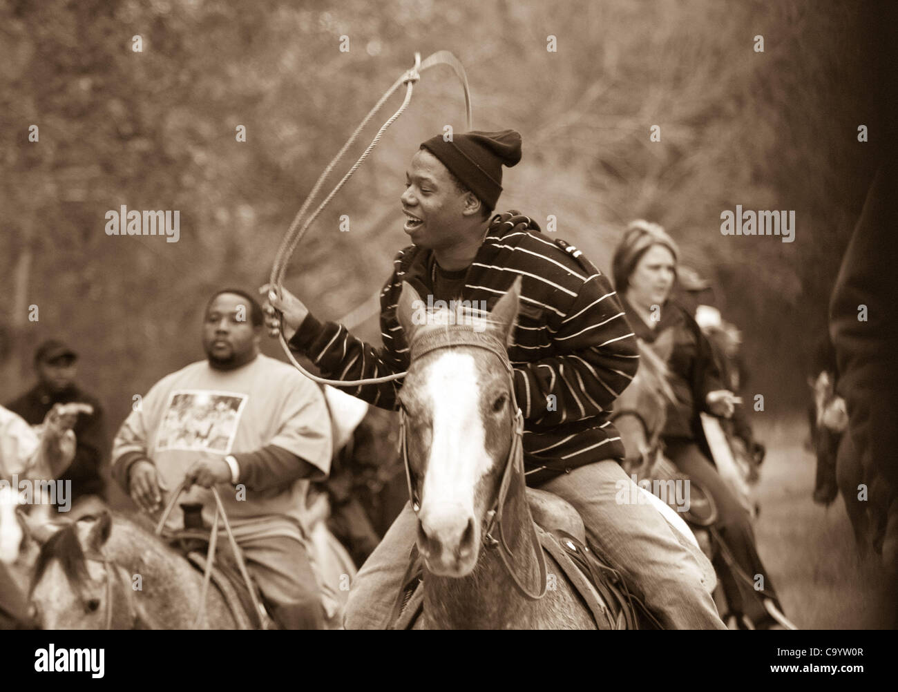 Dec. 10, 2011 - Danciger, Texas, U.S. - Youth riding group out of Texas ...