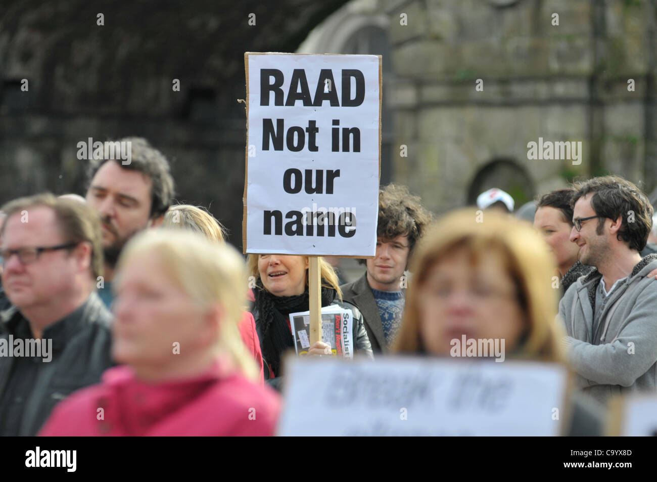 10 March 2012 - Londonderry, Northern Ireland, UK - Protesters attend a ...